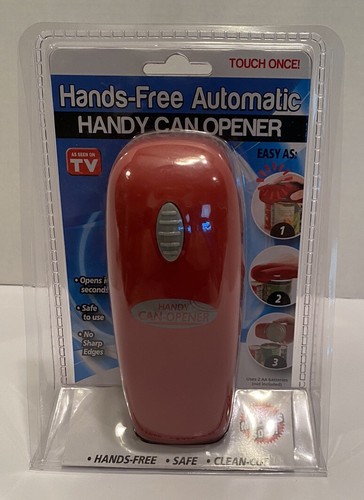 Sealed Handy Automatic Can Opener As Seen On TV One Touch Hands Free Red New | eBay
