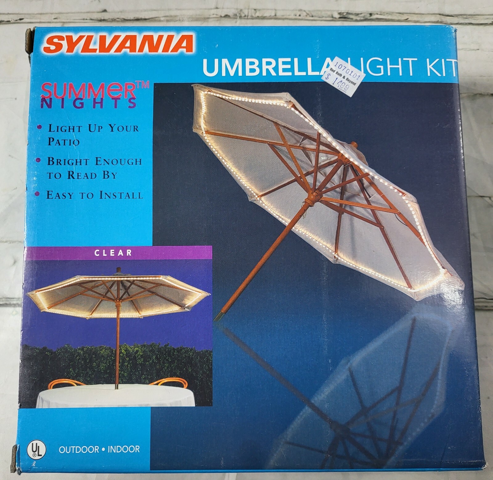 Sylvania summer nights umbrella light kit vtg clear 231 lights 18 feet ...