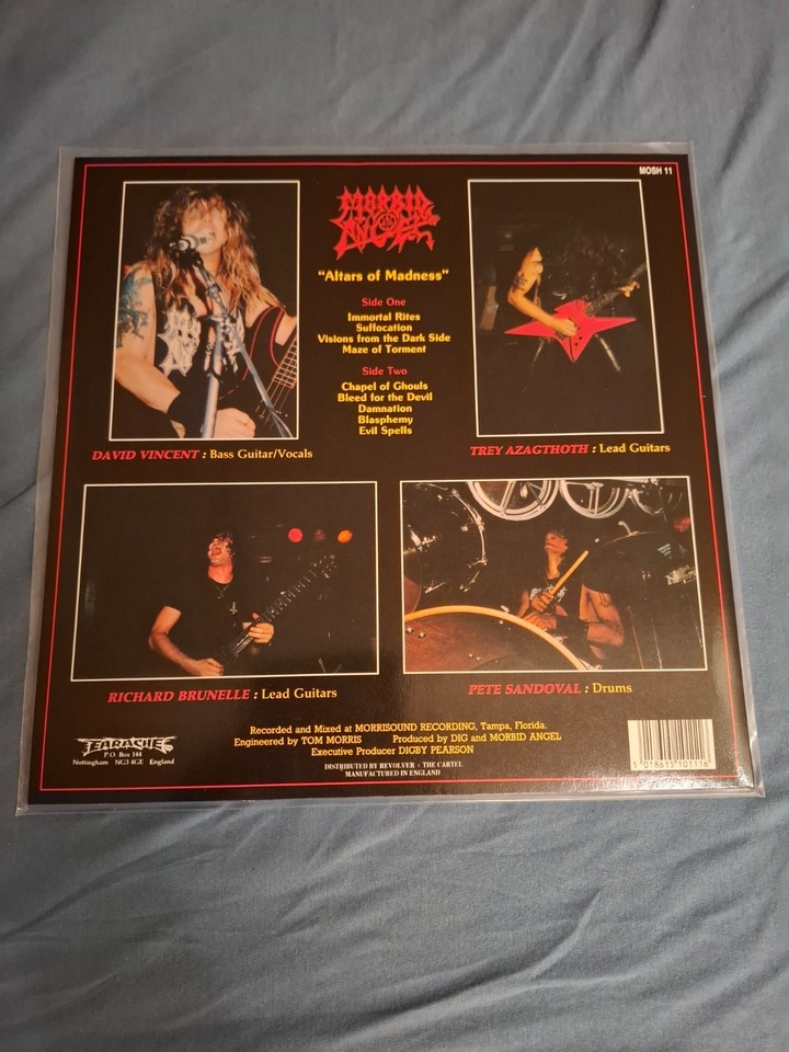 Morbid Angel - Altars of Madness LP 1989 (Replica) Death Metal | eBay.de