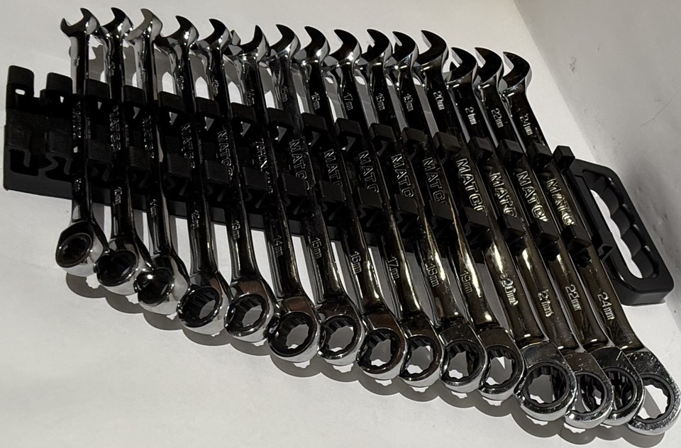 Matco Tools 15pc 9-24mm Metric Ratchet Combo Wrench Set NICE | eBay