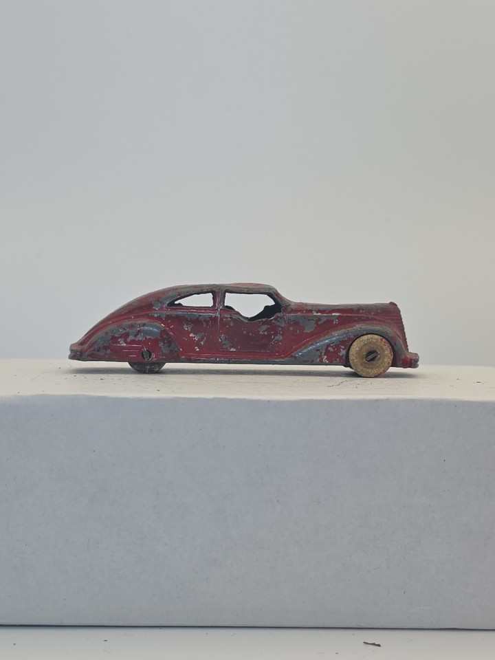 LINCOLN WHITE METAL WORKS SLUSH CAR RED ROUGH SHAPE MADE IN USA | eBay