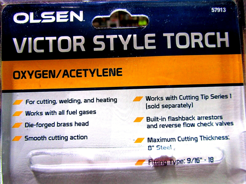 Olsen Victor Style Cutting Torch (57913) Oxygen/Acetylene ~NEW~ | eBay