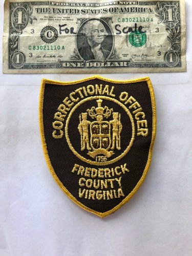 Frederick County Virginia Correctional Officer patch un-sewn great ...