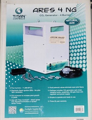 Titan Controls Ares CO2 Generator - 4 Burner - NG Hydroponic | eBay