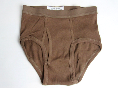 NOS Vtg Men's US Military Army Issue Drawers Brief Sz 30 Brown 436 USA ...