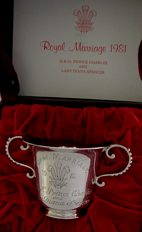 RARE GUERNSEY STERLING SILVER ROYAL WEDDING COMMEMORATIVE CUP 1981 ...