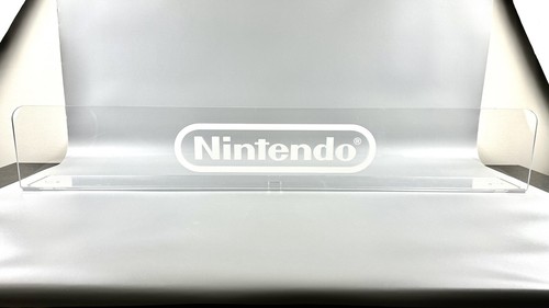 Authentic Nintendo Clear Acrylic 3ft Store Rack Shelf Display Header ...