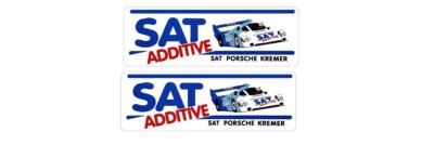 SAT ADDITIVE PORSCHE Motorsport Racing Race Car Bike Decals Stickers x2 ...