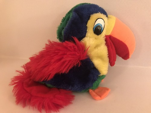 Vintage Lefray Toys Parrot Squeaky Hand Puppet Multicoloured Soft Plush ...