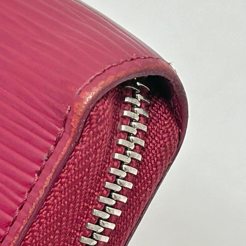 Louis Vuitton Epi Round Zipper Wallet M60305 Fuchsia Long LV Logo Used ...