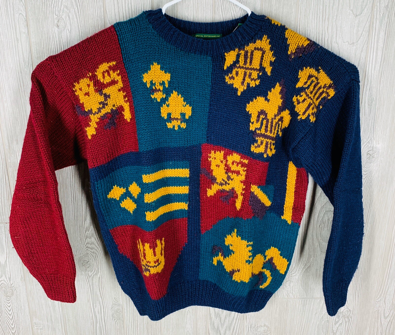 Embassy Row Wool Men's Special Edition Hand Knit Swea… - Gem