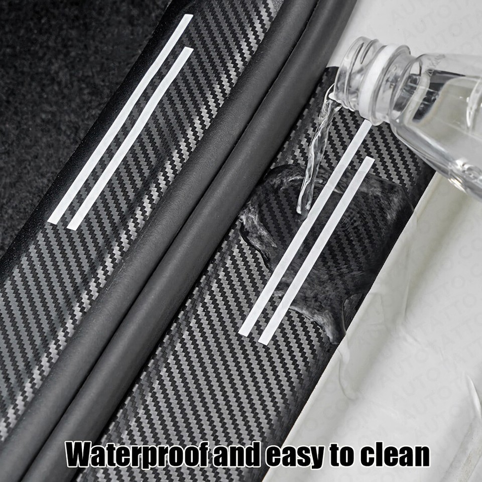 Fit N Line Car Door Plate Sill Scuff Anti Scratch 3D Decal Sticker ...