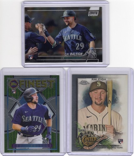 Cal Raleigh (3) 2022 Topps RC Chrome Rookie Card Lot Ginter Finest ...