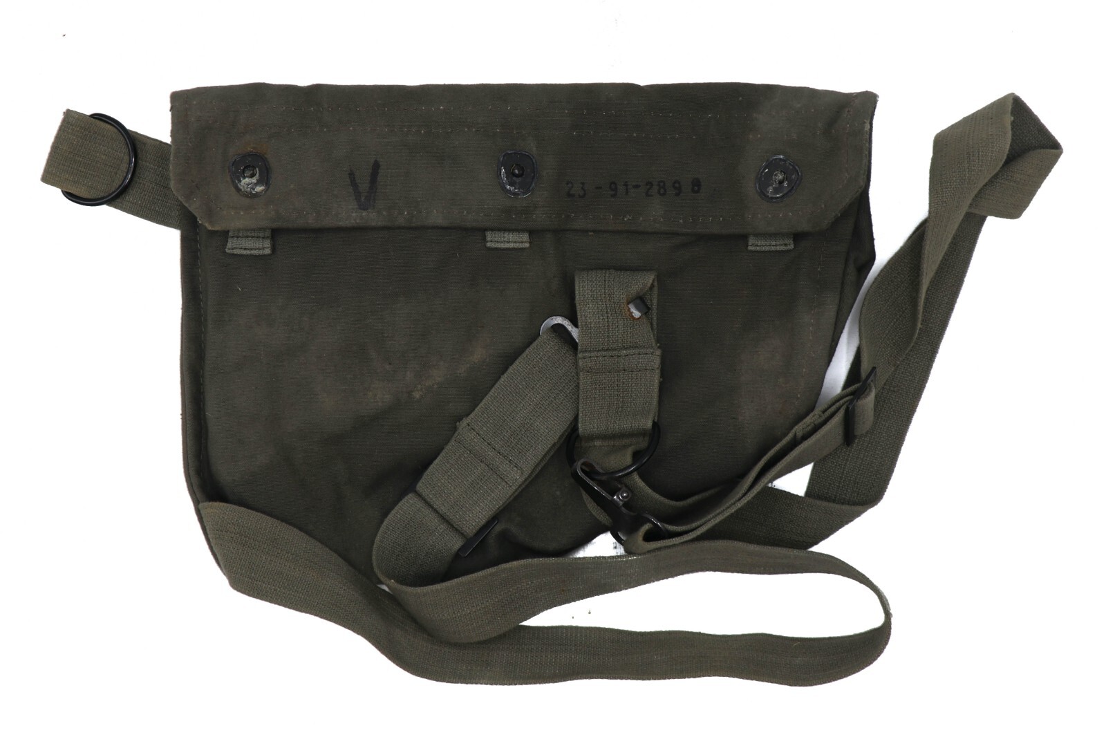 Serbian / Yugoslavian Military Surplus M-1 Canvas Gas Mask Bag Shoulder ...