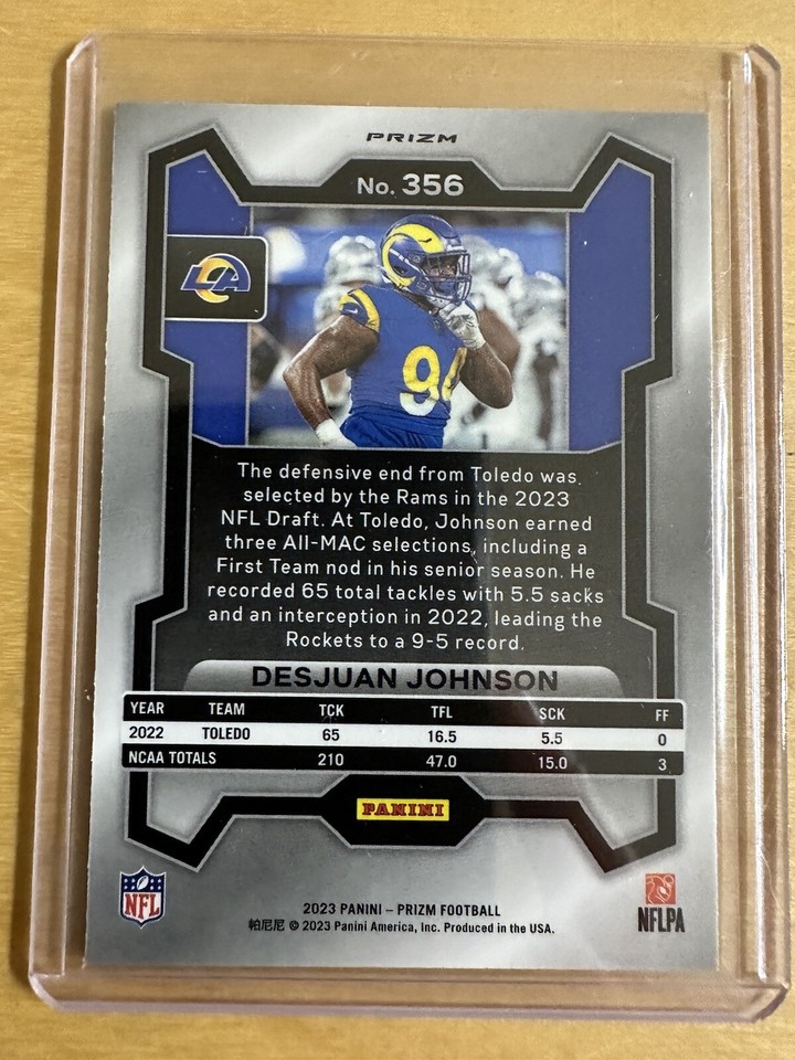 DESJUAN JOHNSON 2023 PANINI PRIZM ROOKIE GREEN WAVE RAMS RC Q2001 | eBay