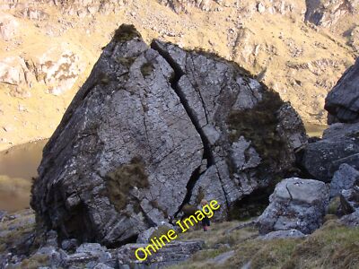 Photo 12x8 Split boulder Lochan a' Mhaim On the slope to the north of ...