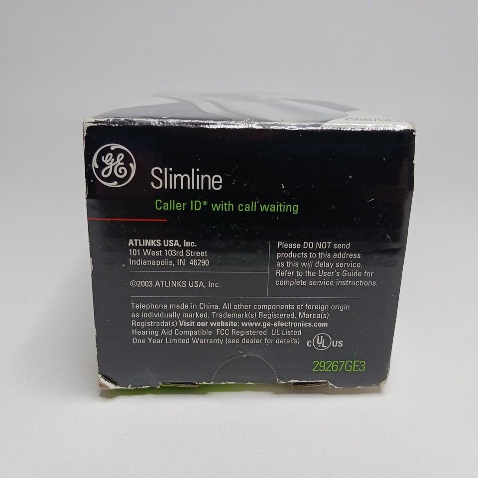 GE Slimline Home Corded Phone Model 29267GE3 (Gray) Caller ID - Volume ...