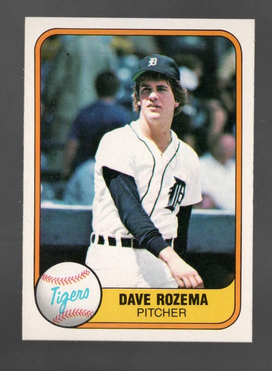 1981 Fleer Baseball Dave Rozema Detroit Tigers card #464 Near Mint or ...