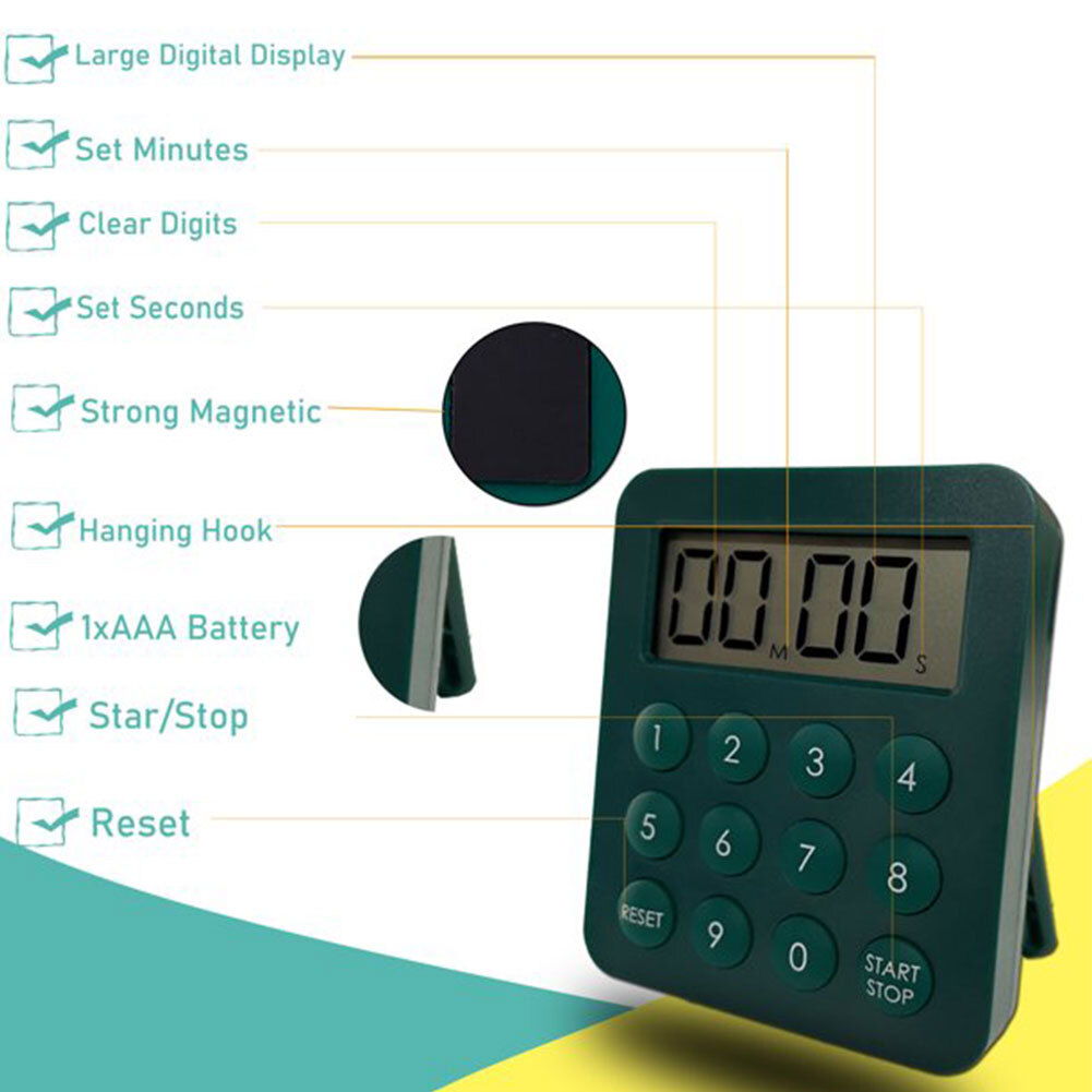 Battery Powered Keys Digital School Cooking Alarm Kitchen Timer Home ...