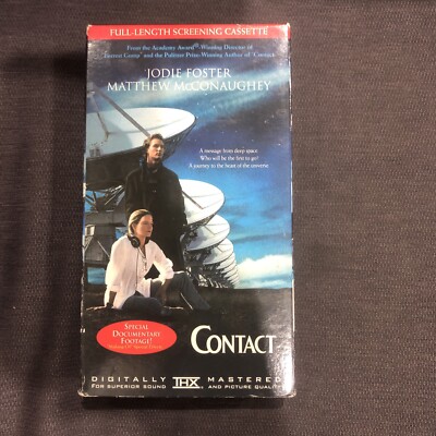 "Contact" VHS / Jodie Foster, Matthew McConaughey- Full Length Screener ...