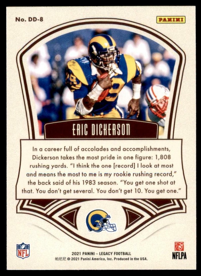 2021 Legacy Decade of Dominance #8 Eric Dickerson - Los Angeles Rams | eBay