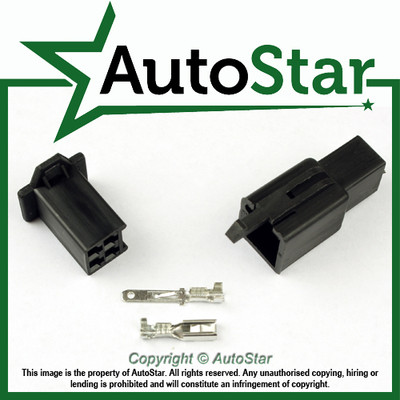 4 Way 2.8mm Mini Connector Kit BLACK Motorbike Honda Motorcycle Pin ...