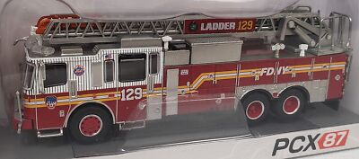 Brekina HO 3-Axle Ferrara Ultra FDNY New York City Fire Truck #129 ...