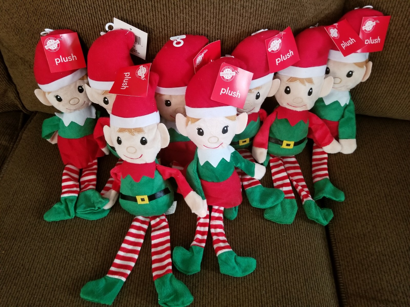 New Christmas Plush Christmas Elves Set of 8 - 4 Boys and 4 Girls Bulk ...