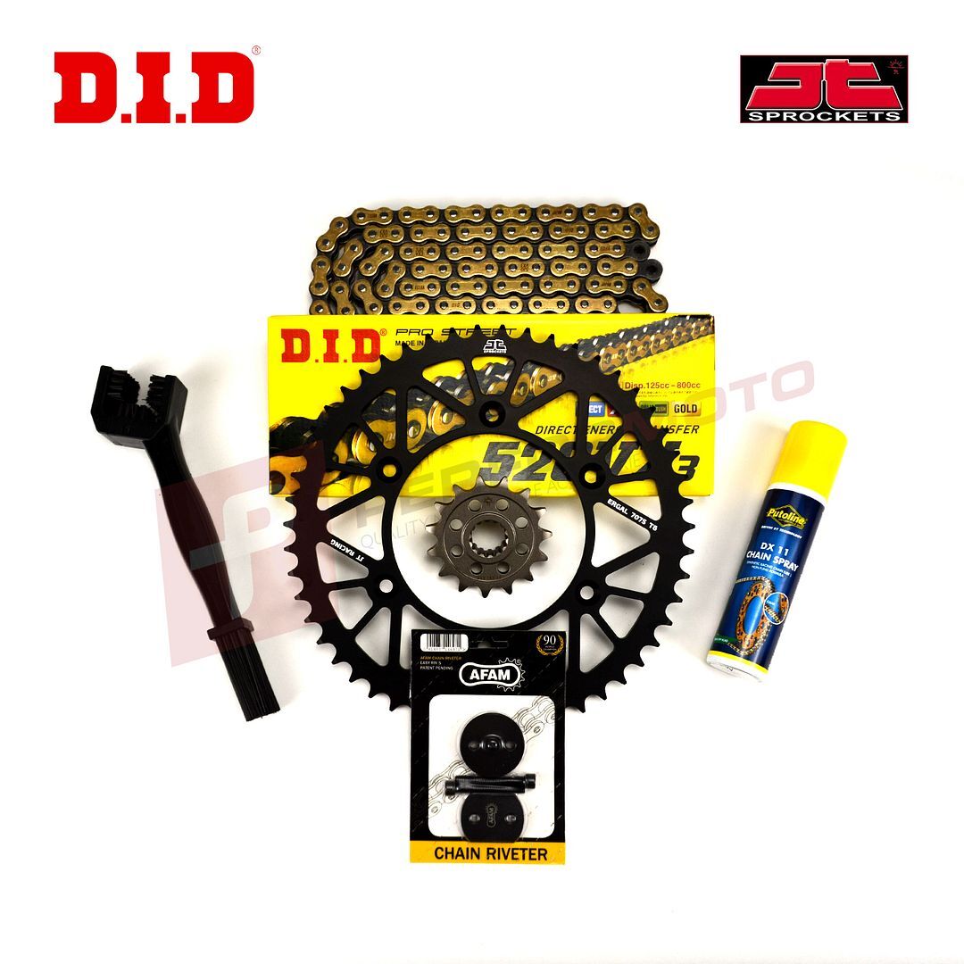 DID VX JT Racelite Chain and Sprocket Kit for Gas Gas 300 EC / R Enduro ...