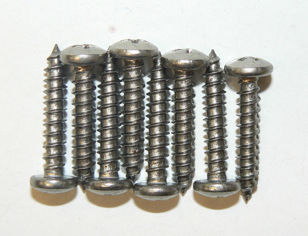 #10 x 1" Pan Head Phillips-Pin Security S/S Sheet Metal Screws - 34 Pcs ...