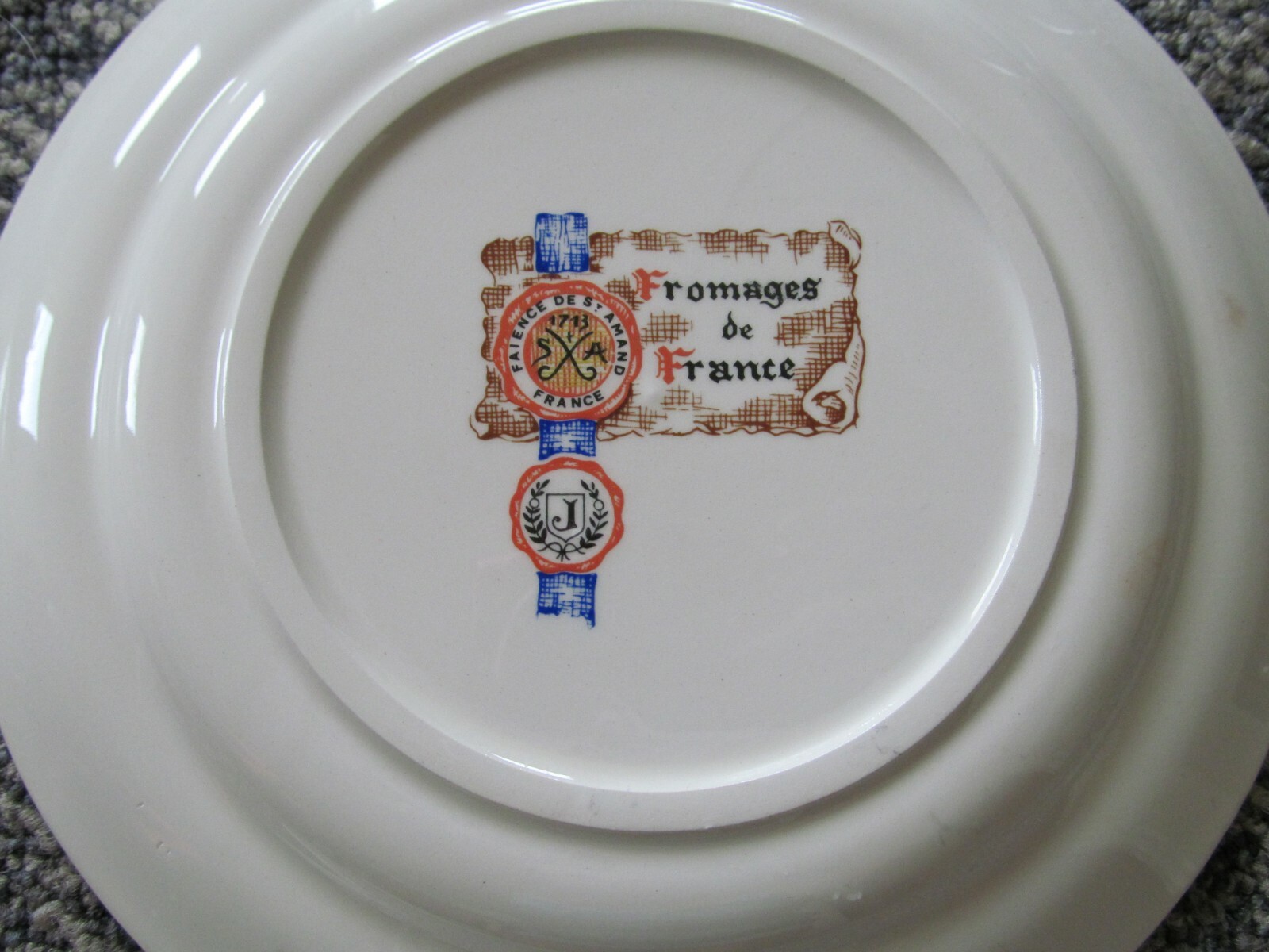 Fromages de France Cheese Plate Set-3 Faience De St. Amand France | eBay