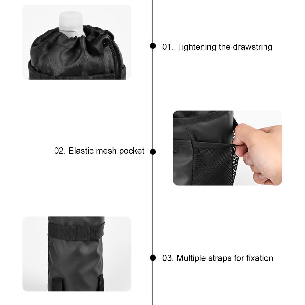 Drawstring Bike Bottle Holder with Mesh Pocket for Electric Scooter ...