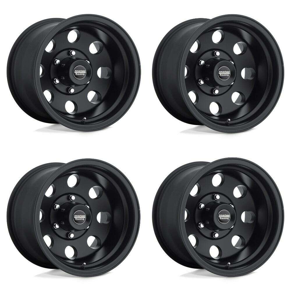 Set 4 American Racing AR172 Baja 16x10 5x5.5 Satin Black Wheels 16 ...