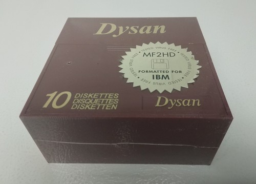 Dysan MF2HD 3.5 inch diskettes, DSHD formatted for IBM, unused SEALED ...