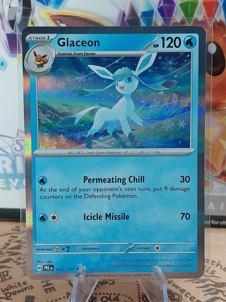 Glaceon Holo 025/131 Prismatic Evolutions English Pokemon Card | eBay