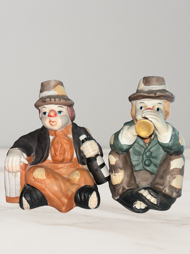 Vintage Hobo Clown Music Boxes Set of 2 Interpur 1988 Taiwan Tested ...