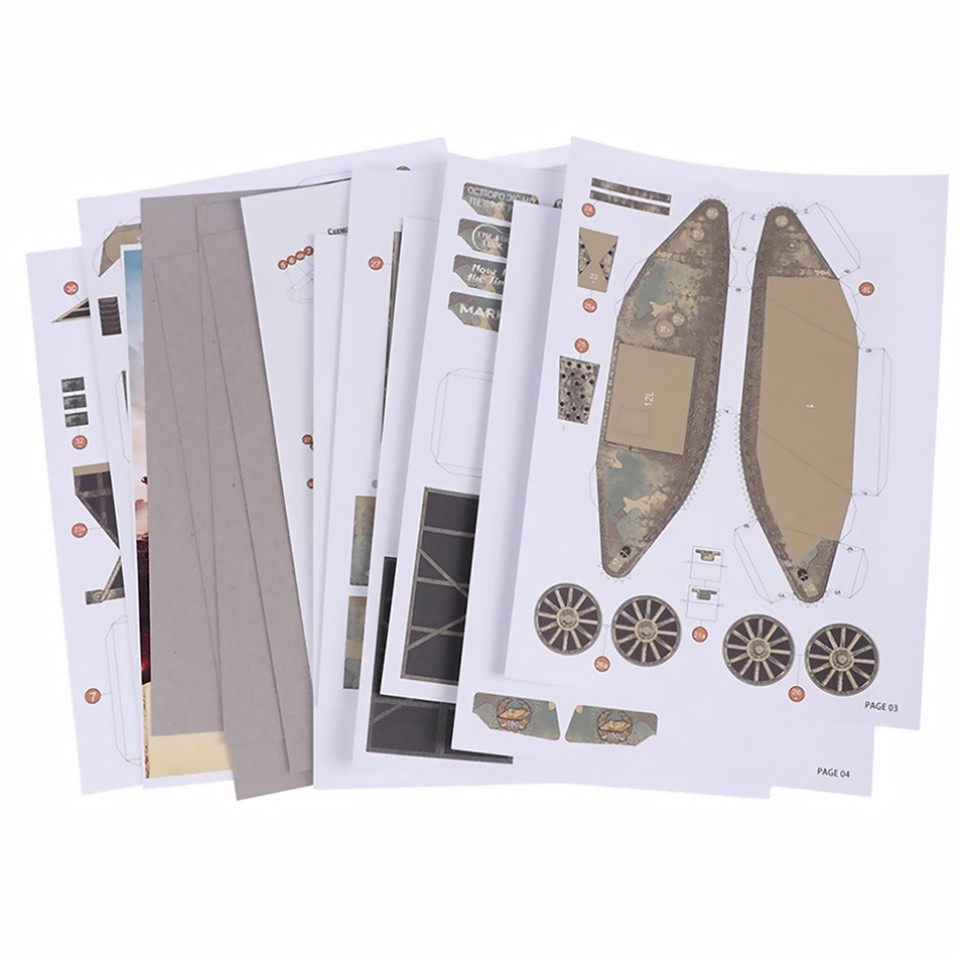DIY 1:35 Scale WWI British Mark.I Male Tank Paper Model Military Puzzle ...