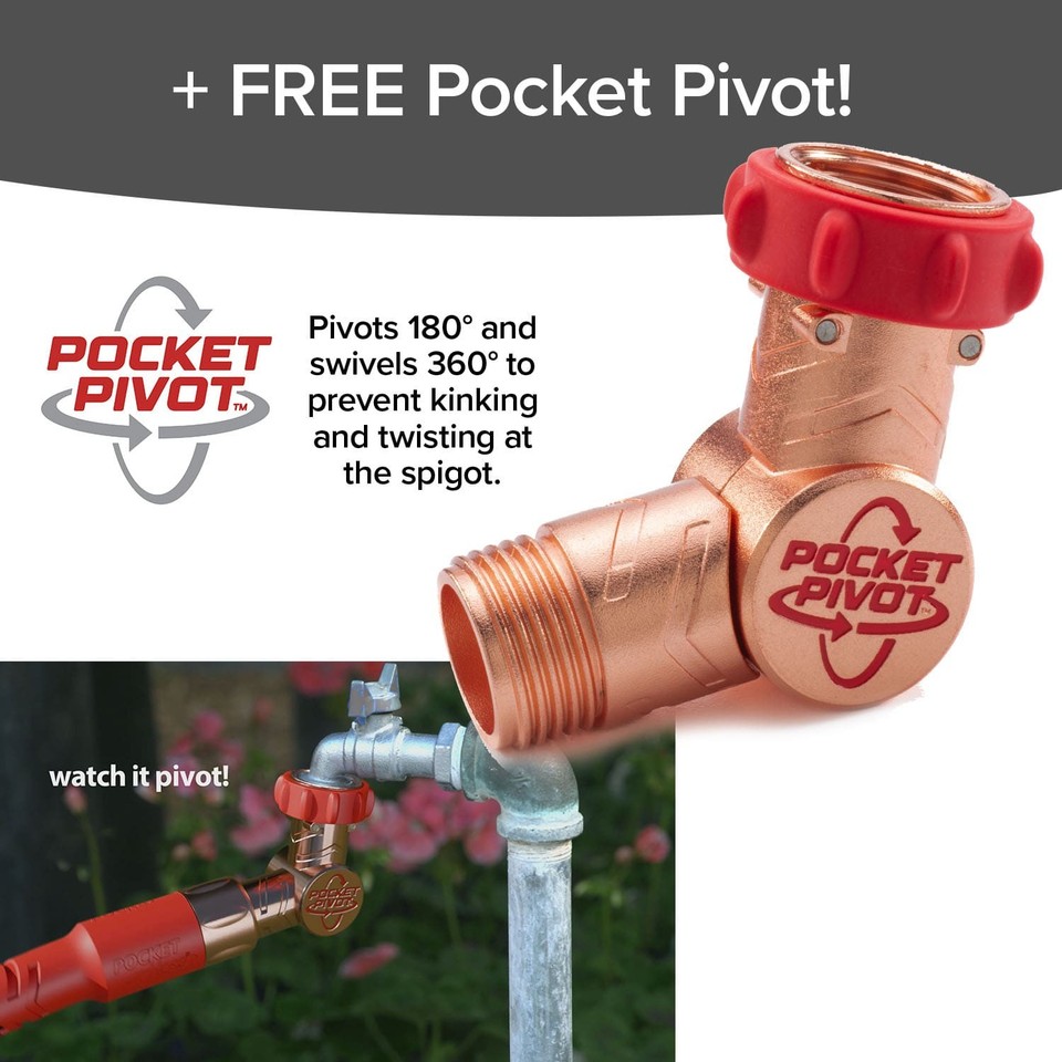 Pocket Hose Copper Head Expandable Garden Hose 50 FT, With New 360 ...