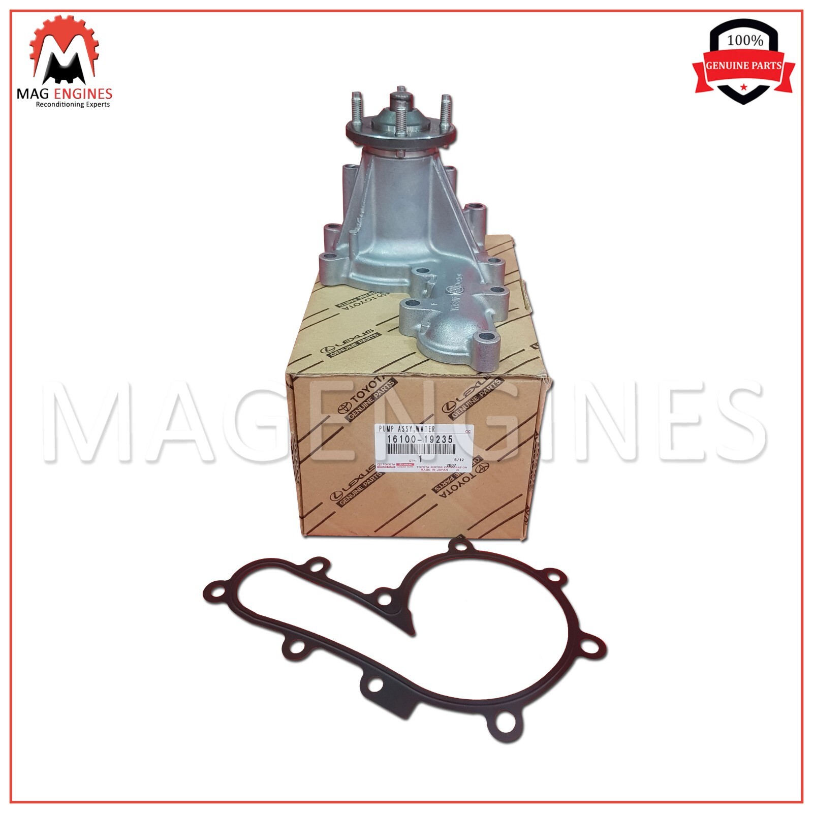 16100-19235 GENUINE OEM PUMP ASSY, ENGINE WATER 1HZ 1HD-T 1HD-FTE ...