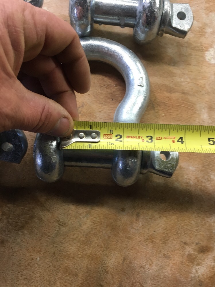 Lot of 4 - WLL 8-1/2T RIGGING SHACKLE SHACKLES CLEVIS 1" PIN | eBay