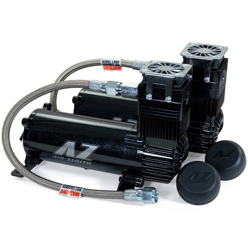 Air Zenith Dual OB2 Stealth Black Air Compressors for Train Horns - 12V ...