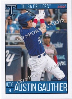 2023 Tulsa Drillers Austin Gauthier RC Rookie Los Angeles Dodgers Minor ...