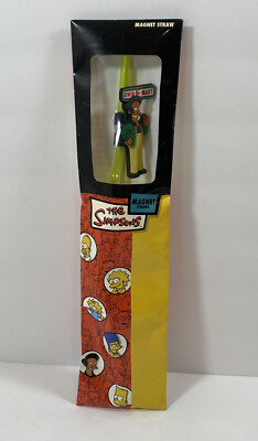 Vintage Magnetized The SIMPSONS Soda Spoon Straw Apu New And Sealed | eBay