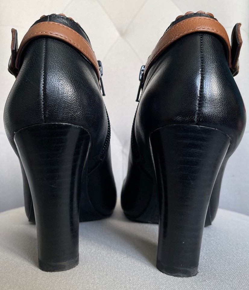LOTUS Hallmark Mulya Black Leather Ankle Shoe Boots Size 4 (Small ...