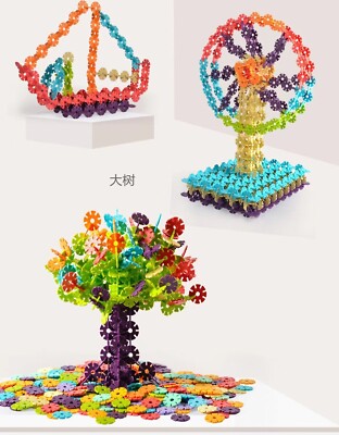 100Pcs Snow Flakes Building Blocks Constuction Toy Mixed Color | eBay ...