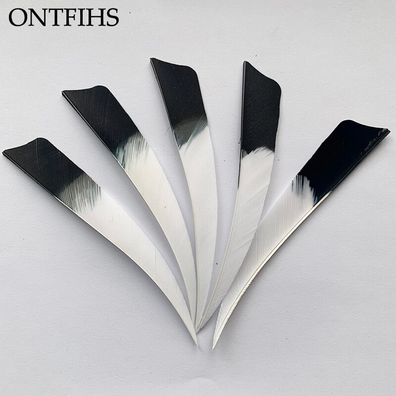 36Pcs 5Inch Shield Cut Fletching Arrow Feathers Gradient Turkey Feather ...