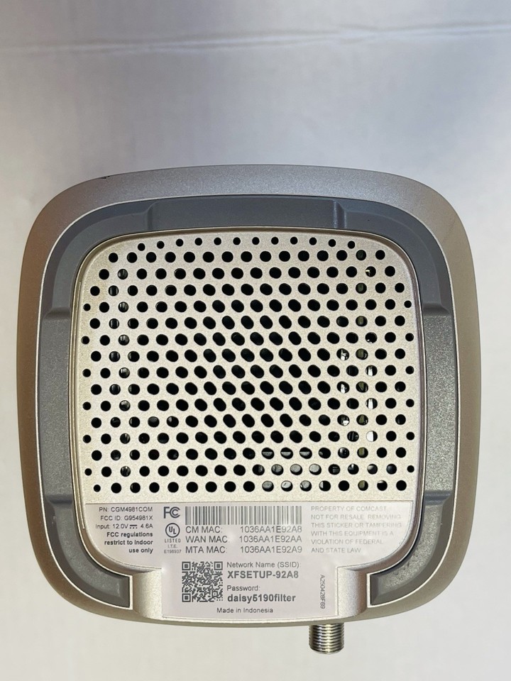 Xfinity xFi Gateway Router XB8-T Triband Wifi CGM4981COM Works No Power ...