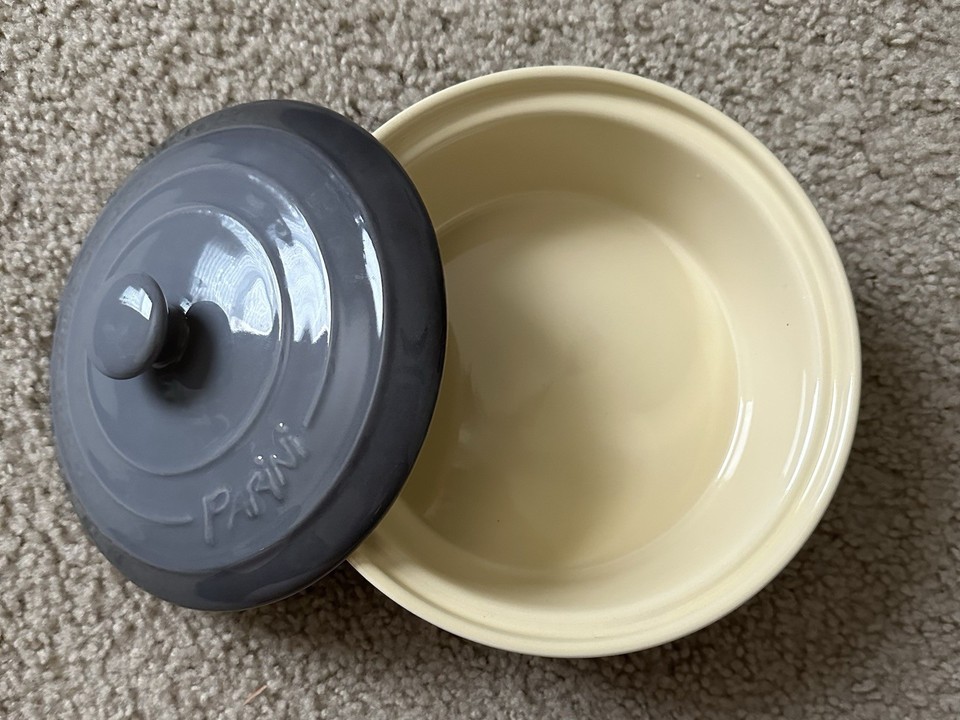 Parini Gray Stoneware Casserole Dish Cookware With Ceramic lid | eBay