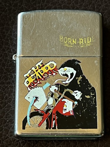 Vintage Zippo Lighter Born To Ride Motorcycles JVIII | eBay