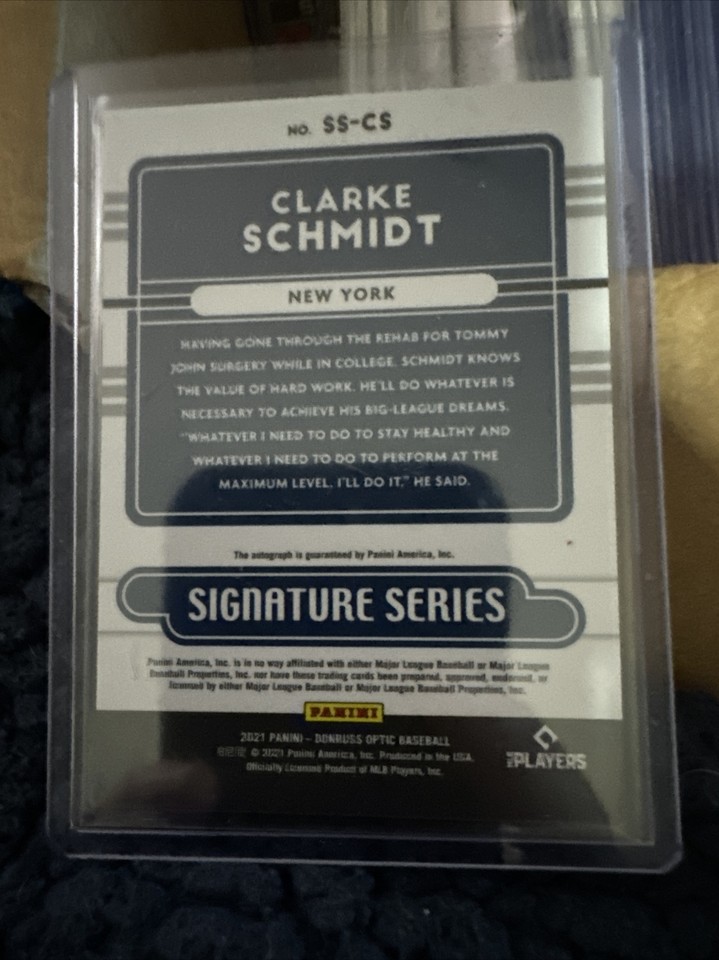 Clarke Schmidt Autograph Rookie 2021 Optic Signature Series #SS-CS ...